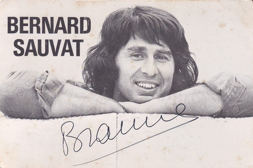 Bernard Sauvat Singer Rare Signature - Memories Corner