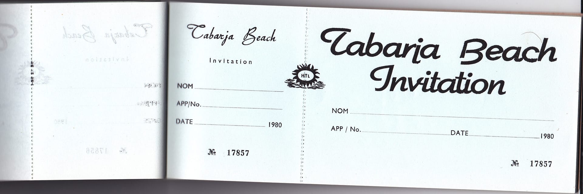 Tabarja Beach Resort Invitation Card Booklet 1980 - Memories Corner